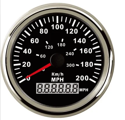 Racing Cars Motorcycles 85mm GPS Speedometer Odometer 0 200MPH 12V 24V ...