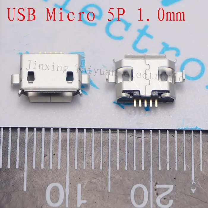 Original 30 Uds micro usb 5P 5pin micro usb Jack 5 pines micro usb Conector micro usb hembra de ...