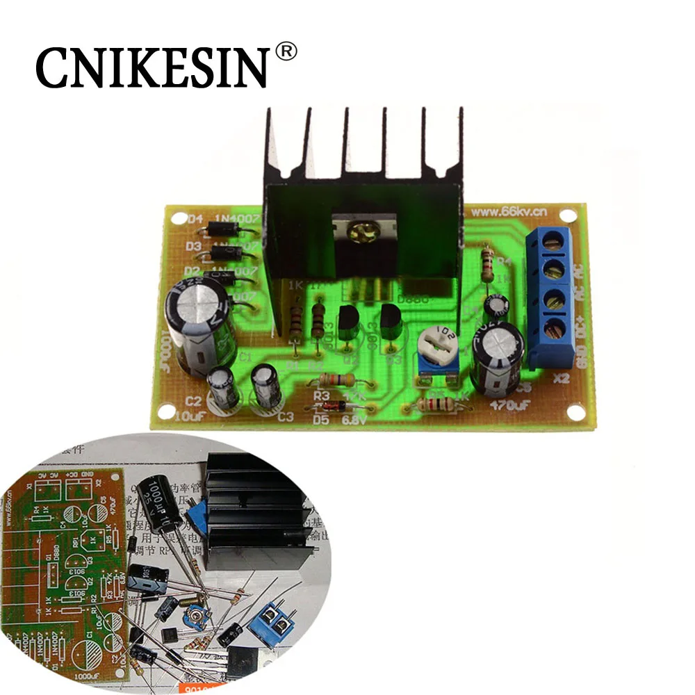 CNIKESIN DIY kit Discrete transistor / triode series regulated power ...