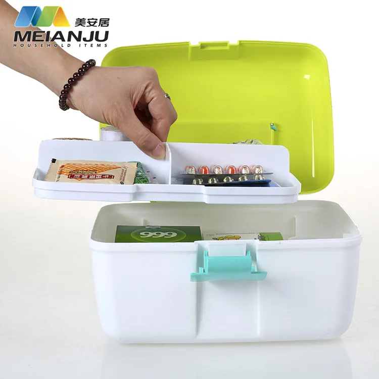 Home Opaque Small Portable Drug Kit Box Plastic Box Storage Rangement ...