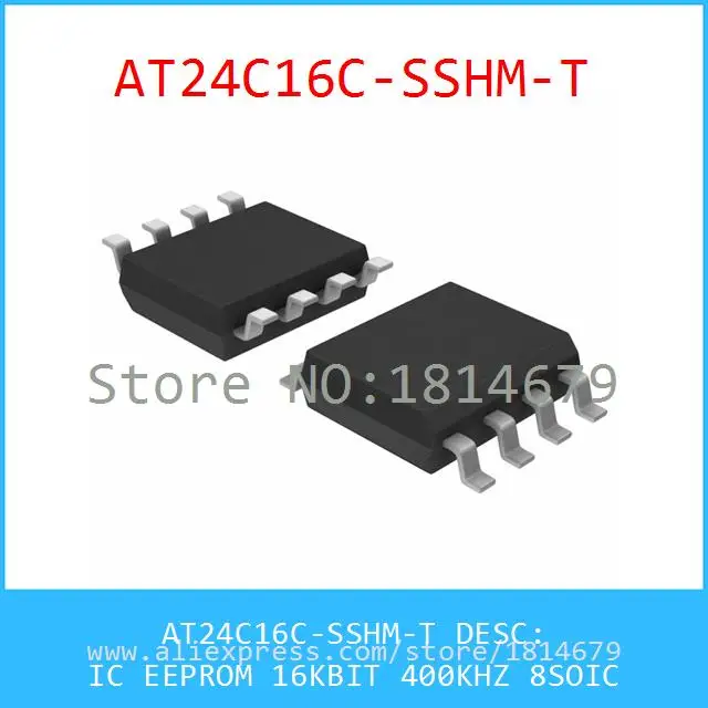 무료 배송 5 개/몫 AT24C16C SSHM T IC EEPROM 16 KBIT 400 키로헤르쯔 8 SOIC 24C16 AT24C16|eeprom chip ...
