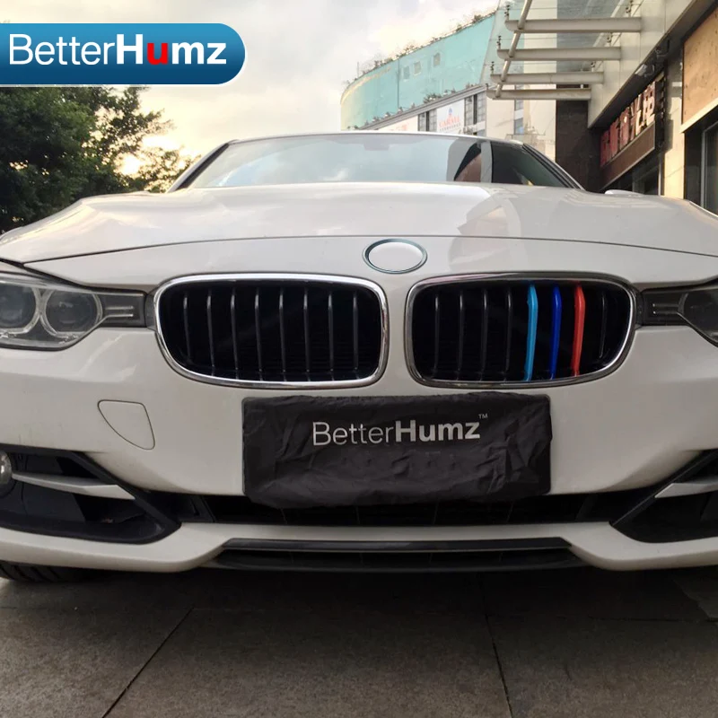 Betterhumz 3D M Styling Car Front Grille Trim Sport Strips Cover Car ...