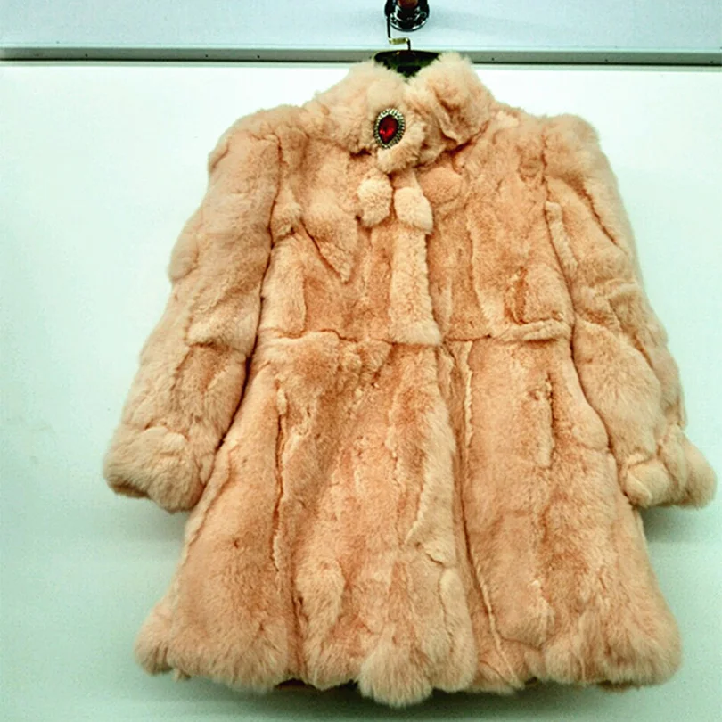 Besty Natural real rabbit fur fur coat children into rabbit fur jacket ...