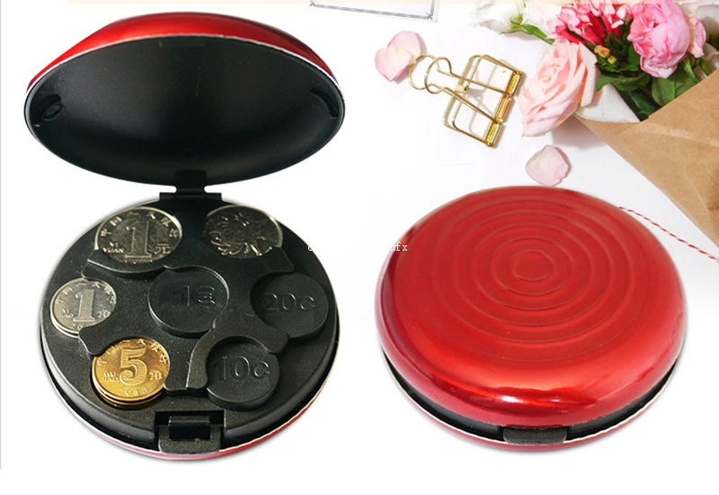 100pcs Aluminum Alloy+Plastic Organizer Money Boxes Euro Dollar Coin ...