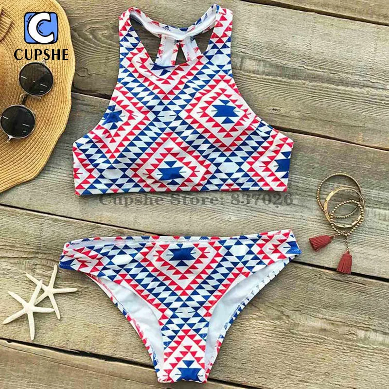 Cupshe Not Too Late Women Bikini Set Summer Sexy Swimsuit Ladies Beach