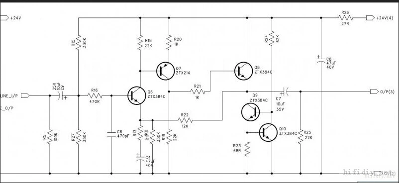 Class a single ended transistor amplifier