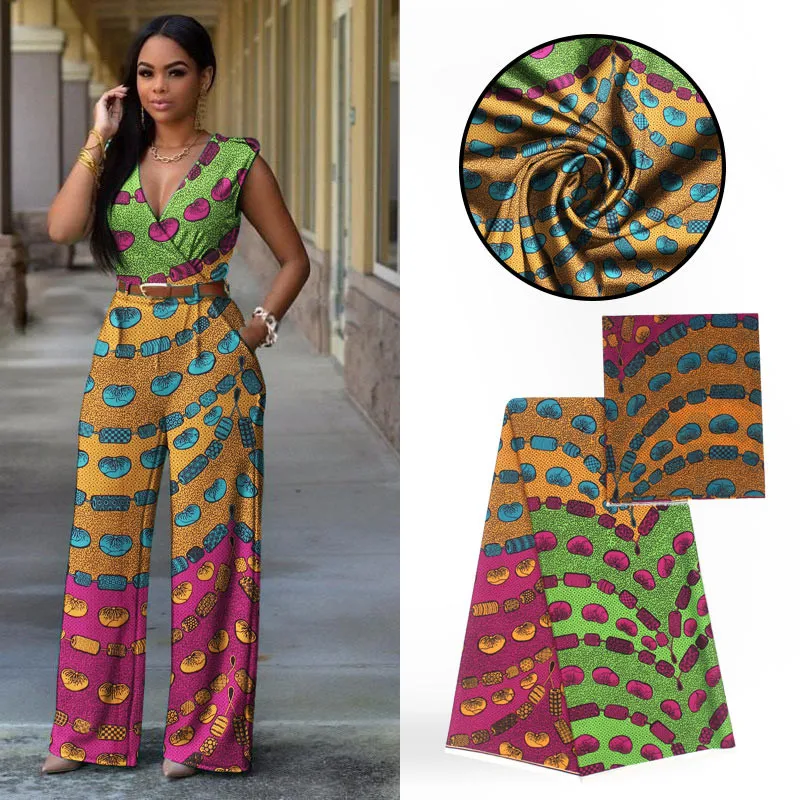 African Fabric Imitated Silk Fabric African Print Fabric 6yard Per Lot