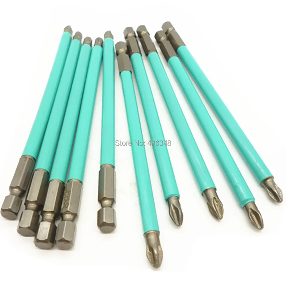 10pcs Anti Slip Electric Screwdriver Bits Driver Bit Ph2 125mm 1/4" Hex ...