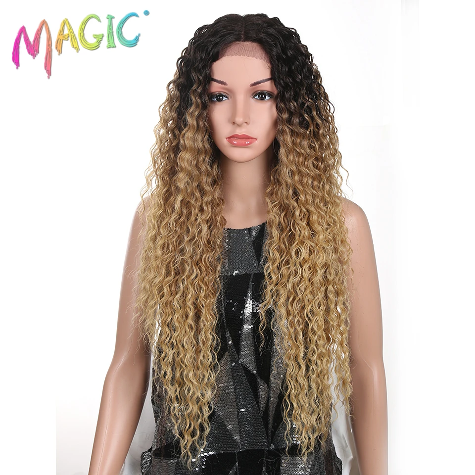Aliexpress.com : Buy MAGIC Hair Kinky Curly Glueless High Temperature ...