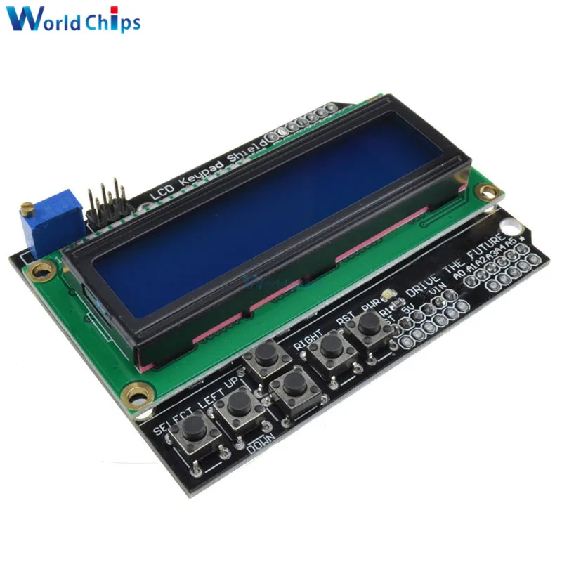 10Pcs/Lot 1602 LCD Keypad Shield LCD 1602 Module Display For Arduino ...