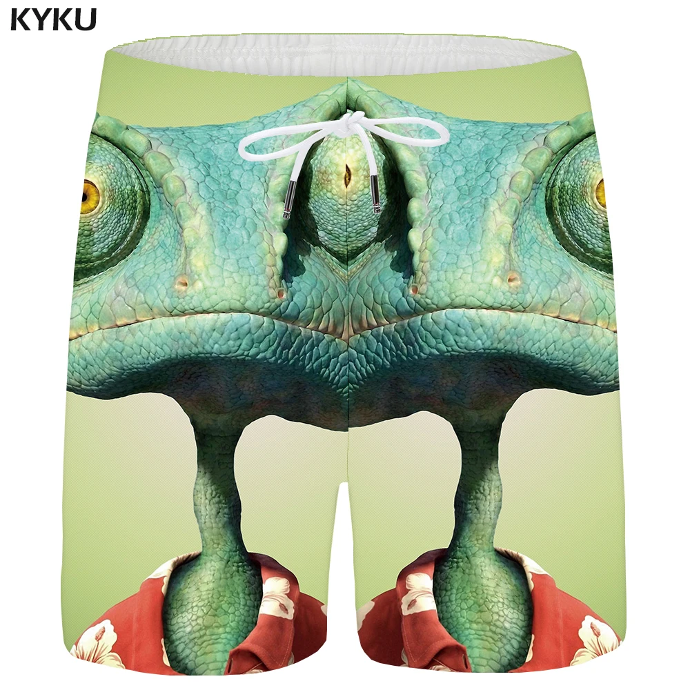 KYKU Lizard Shorts hombres verde Animal pantalones cortos Cargo 3d ...