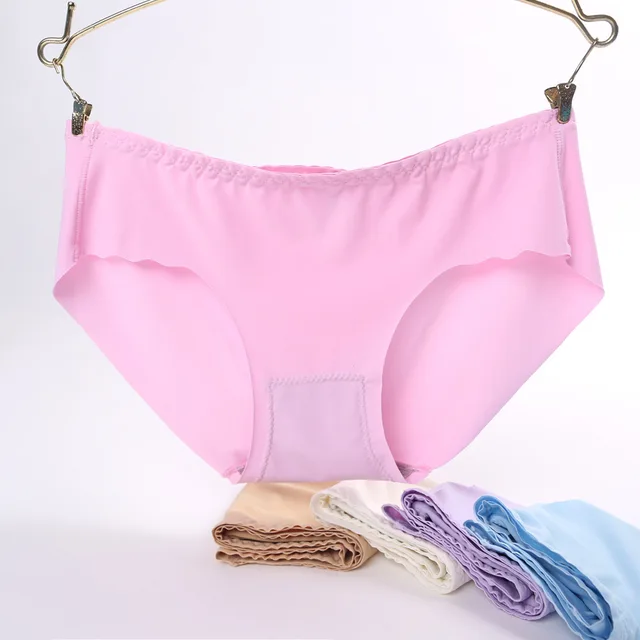 Hot Solid Colors Sexy Secret Seamless Panties Women Polyester Panties