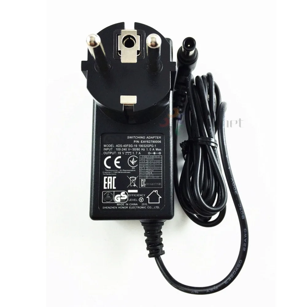 EU Plug 19V 1.7A AC DC Adapter SPU ADS-40FSG-19 19032GPG-1 for LG LED ...