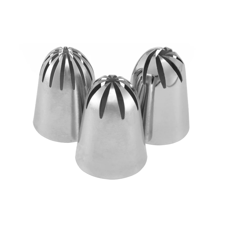 Extra Large 3Pcs/Set Stainless Steel DIY Piping Tips Mold Nozzle Cake ...
