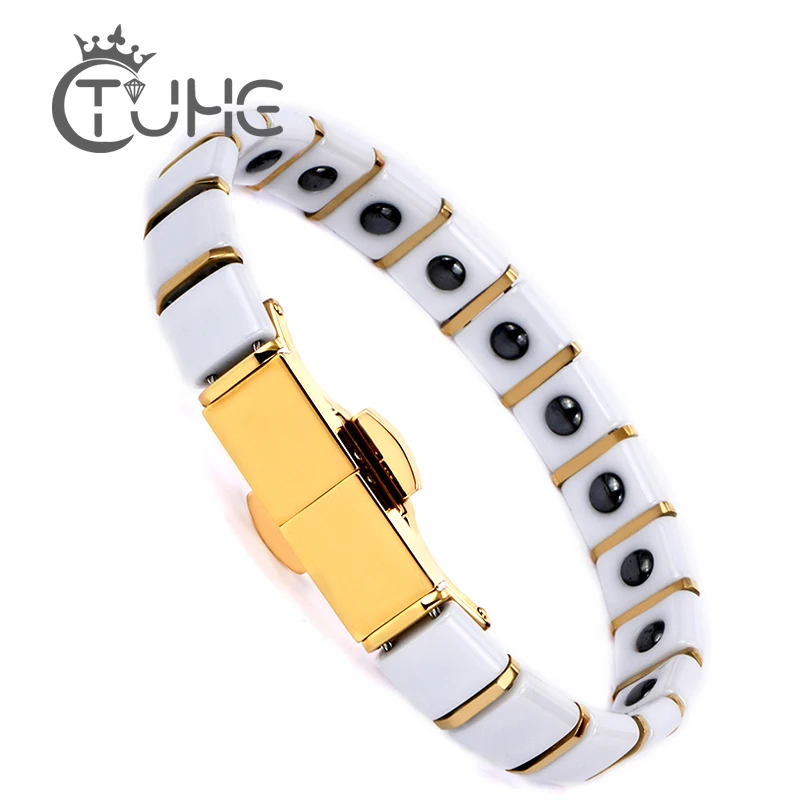 Fashion Jewelry Healing Engry Magnetic Titanium Bio Energy Ceramic ...