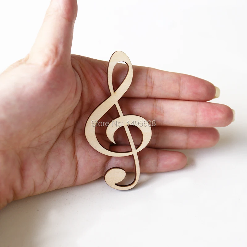 Wooden Music Note Treble Cleffs Shape Art Projects Craft Ornament ...
