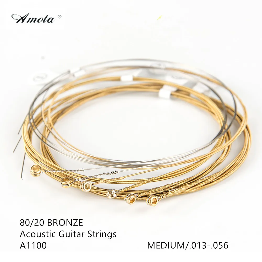 Original Strings A1100 Acoustic Guitar Strings 80/20 Bronze Coated Folk ...
