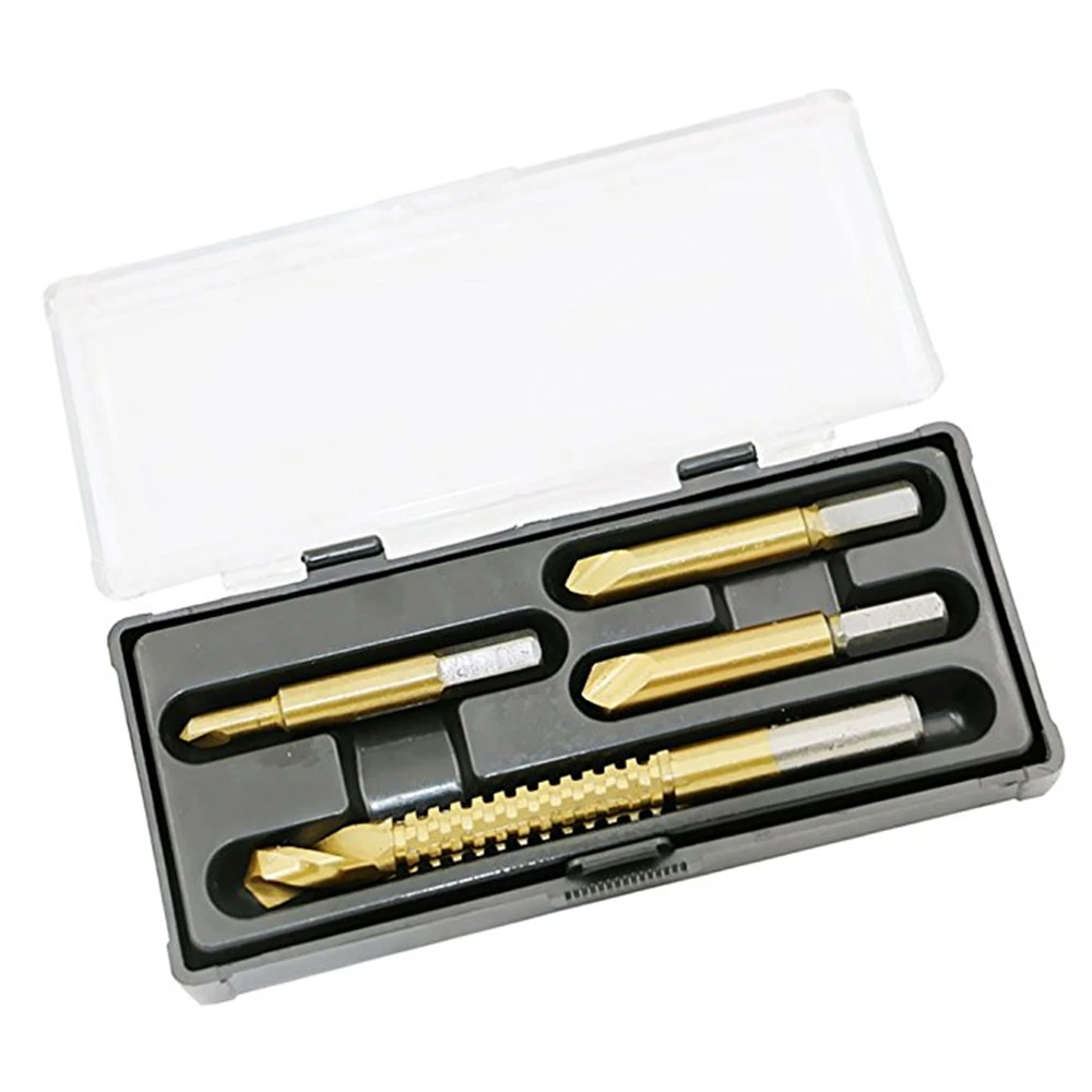 AETOOL Plastic Boxed 4Pcs High Speed Steel Serrated Drilling Slot ...