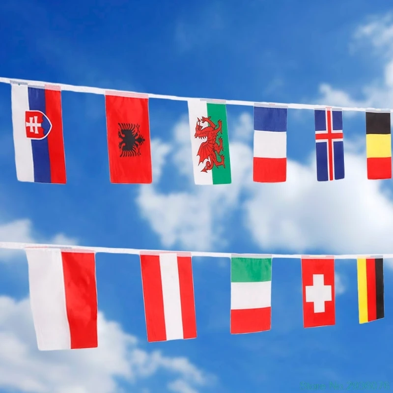 International String Banners 24 Countries Flags Garland For Bar Party ...