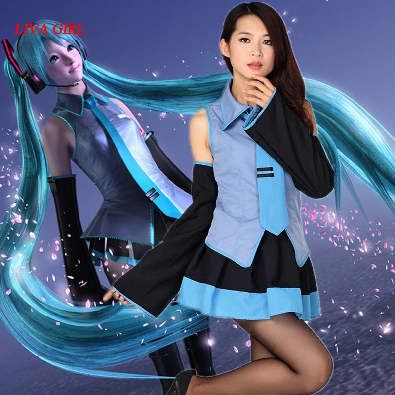 Free Shipping Vocaloid Hatsune Miku Cosplay Costume Clothes Theatrical
