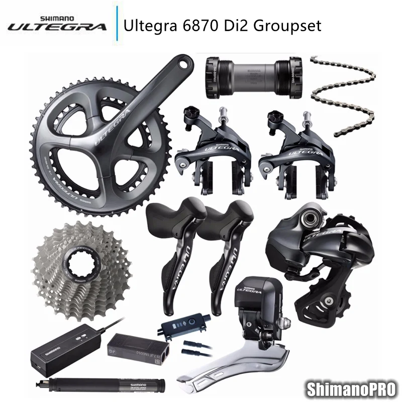 Shimano Ultegra 6870 Di2 Groupset Estrada 2*11 22 Velocidade de bicicleta de estrada groupset ...