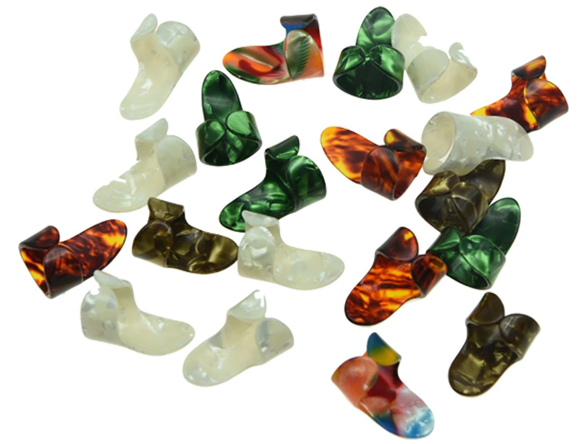 KAISH 소형 셀룰로이드 핑거 픽 픽 Plectrums 혼합 무작위 색상, 20 개|picks plectrums|finger ...