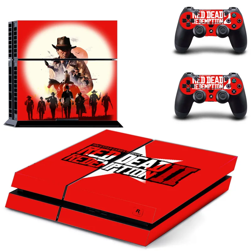 Red Dead Redemption 2 Skin Sticker for PlayStation 4 Console and ...