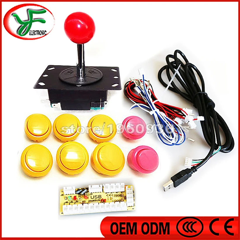 DIY Arcade kit for Zero Delay USB Encoder PC joystick PCB, USB joystick ...