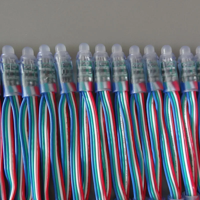 5V 12V F8 RGB Bead 12mm LED Module Light String IP68 50Pcs Pack ...