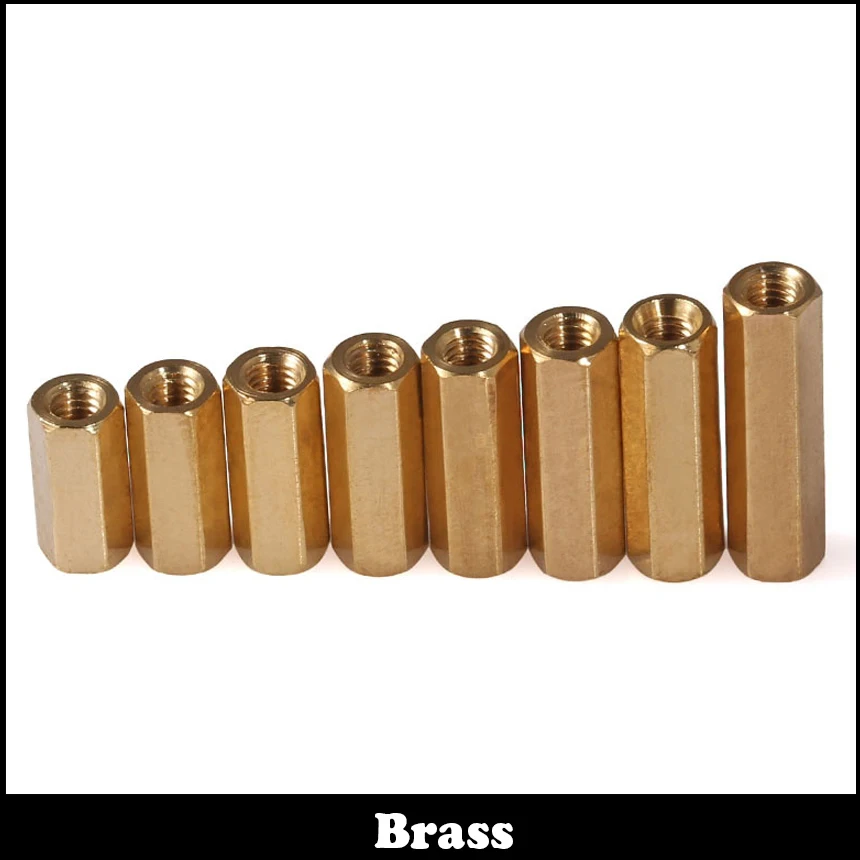 M3 M3*18 M3x18 M3*22 M3x22 Dual Head Nut Brass Female To Female PCB Hex ...