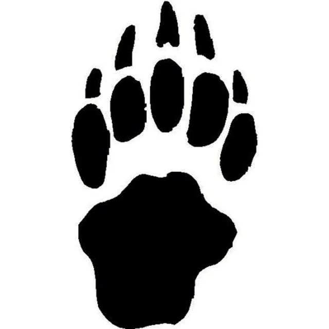 8.1*14.2CM Car Styling Classic Bear Paw Prints Decorative Decals Funny ...