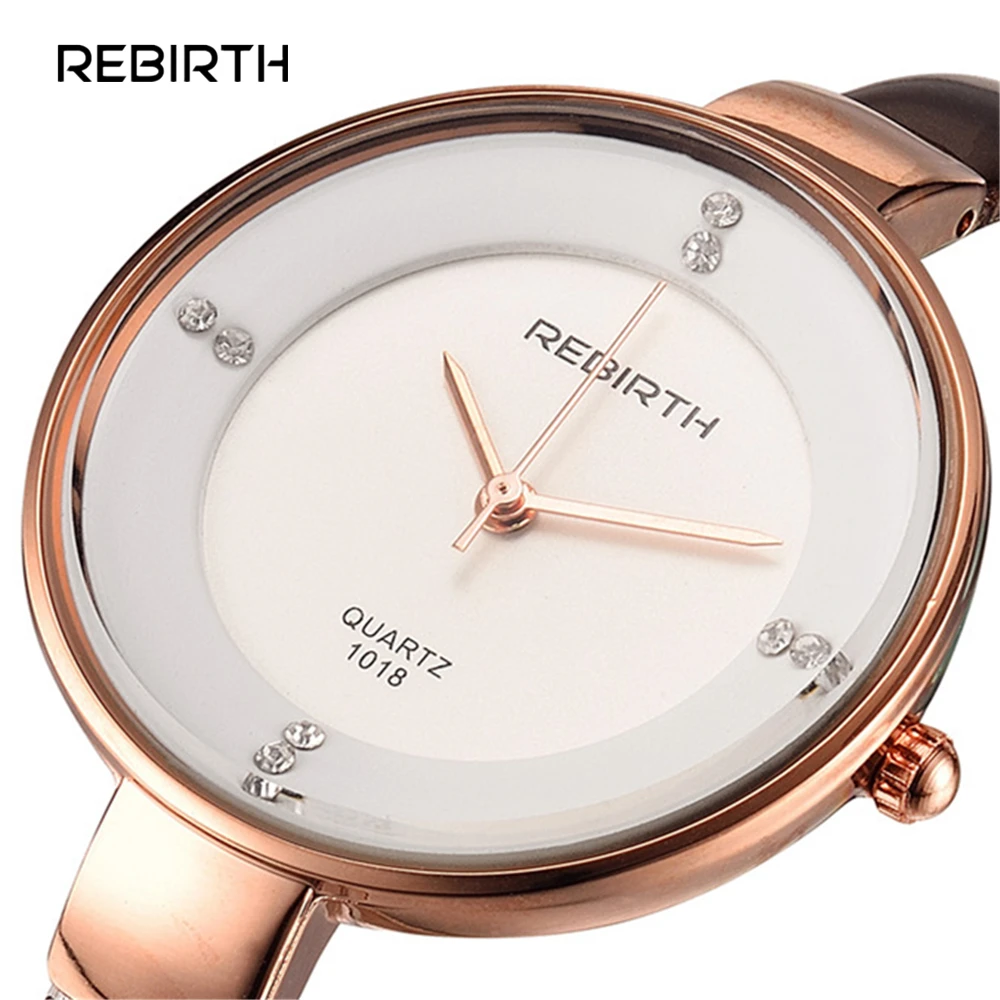 REBIRTH Ladies Bracelet Watch Luxury Quartz Watches Women Dress ...