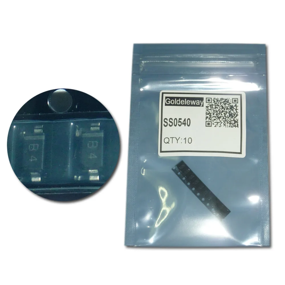 SS0540 쇼트 키 배리어 다이오드 40 볼트 500ma/0.5a 420mV/0.42 볼트 sod 123/1206 마킹 b4 빠른 스위치|switch flat|switch ...