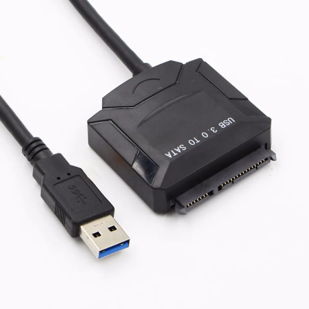 USB 3.0 to SATA Adapter 7+15 Pin (22Pin) Converter Cable with DC12V ...