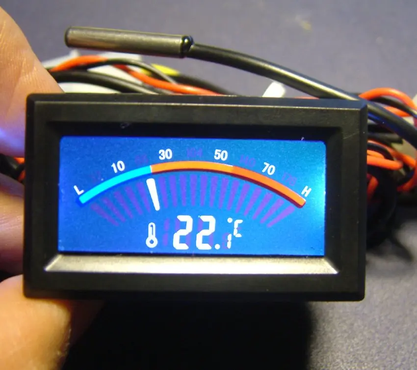 Pointer Digital Dual Display 5V Thermometer for computer pc case ...