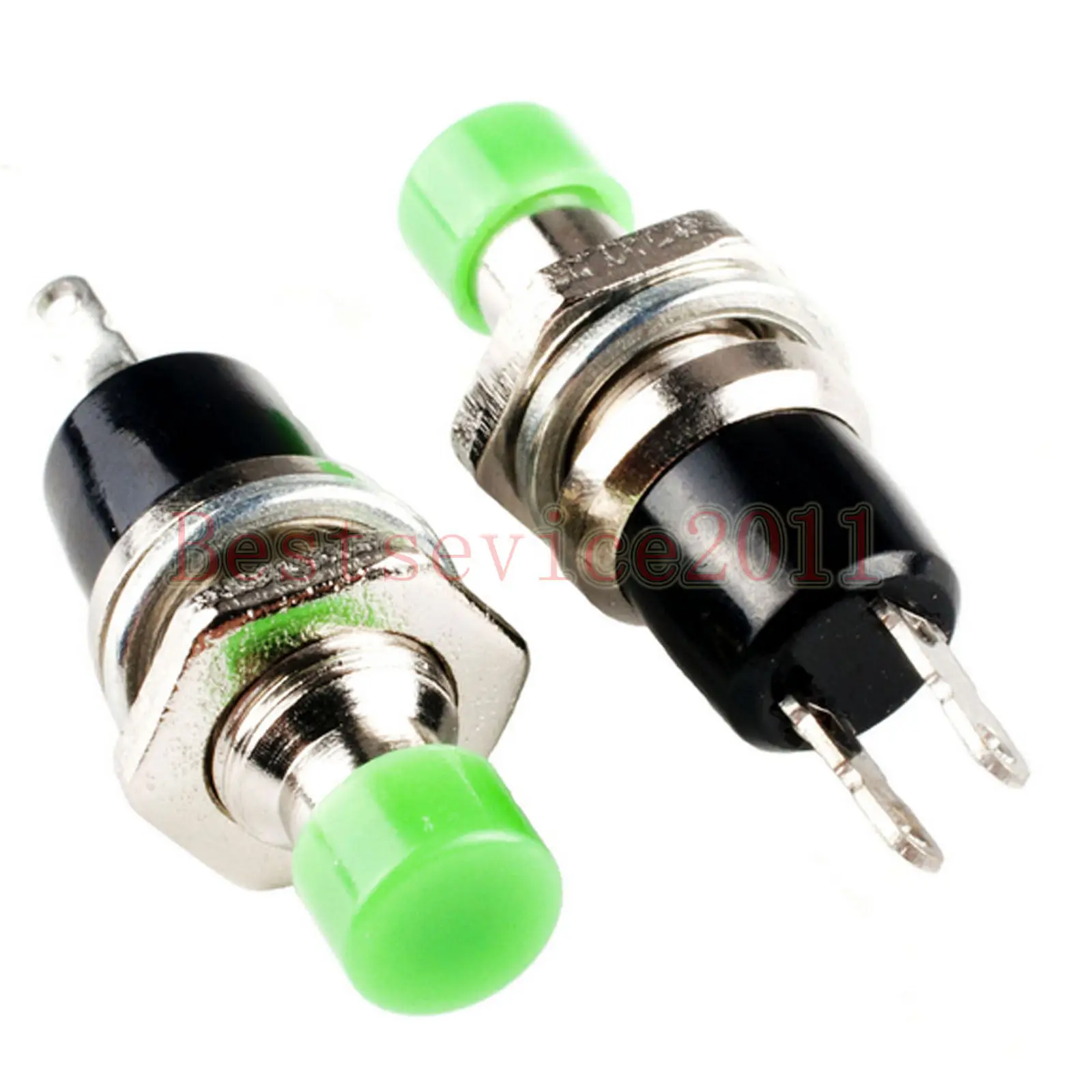 YOCOMYLY-100pcs-Green-8mm-2-Pins-Momentary-NO-Push-Button-Switch-push ...