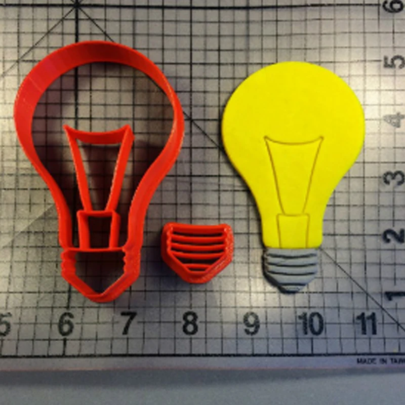 Light Bulb Series Cookie Cutter Custom Made 3D Printed Cake Decorating ...