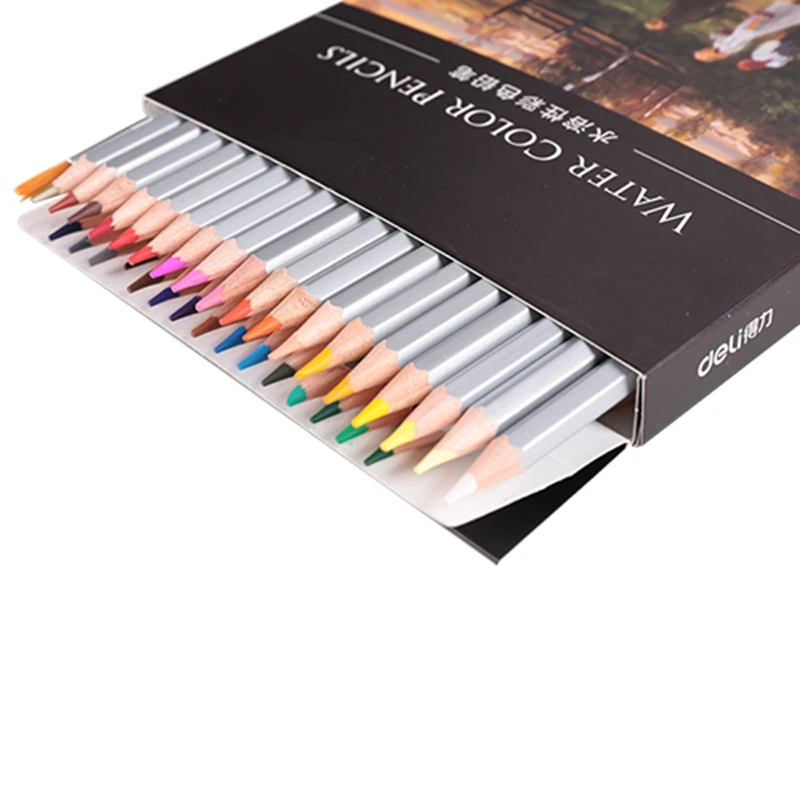 Deli 6518-6524# Water color pencils 24-72 colors full box wholesale ...
