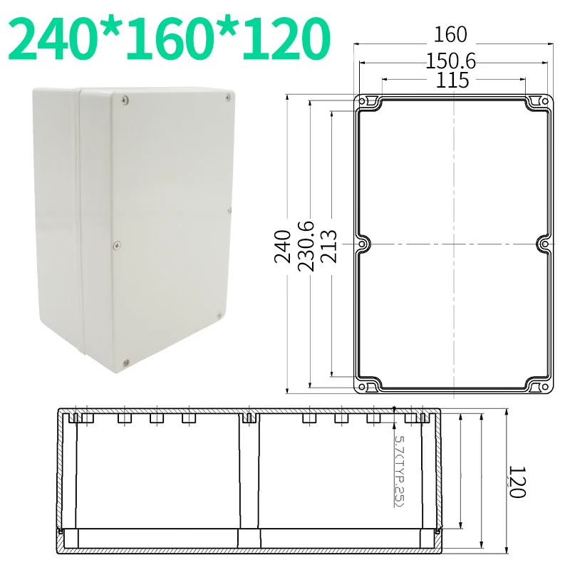 ABS пластиковая коробка IP65 водонепроницаемая распределительная ...