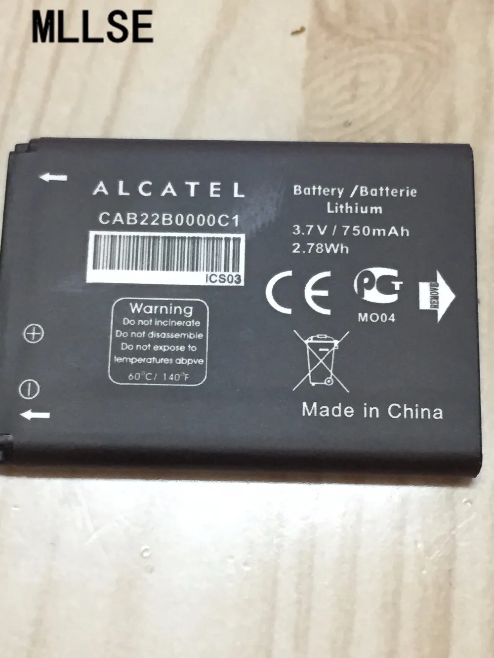 MLLSE 750mAh battery for Alcatel One Touch 1008 1009X 1010D 1010X 1013D ...