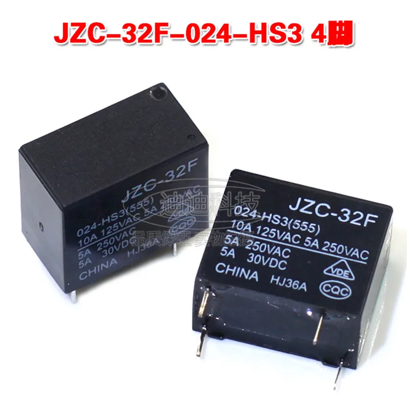 10pcs Lot Relay Jzc 32f 024 Hs3 4 Feet Hf32f 024 Hs A Group Of Normally