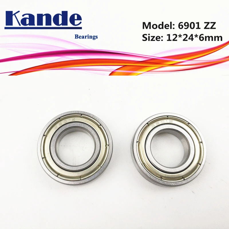 6901ZZ 10 шт. 12X24X6 мм ABEC-1 6901 ZZ тонкий раздел глубокий паз 6901 ...