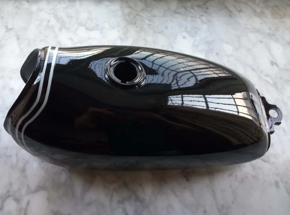 Réservoir de carburant pour moto, couleur noir foncé, rétro, essence ...