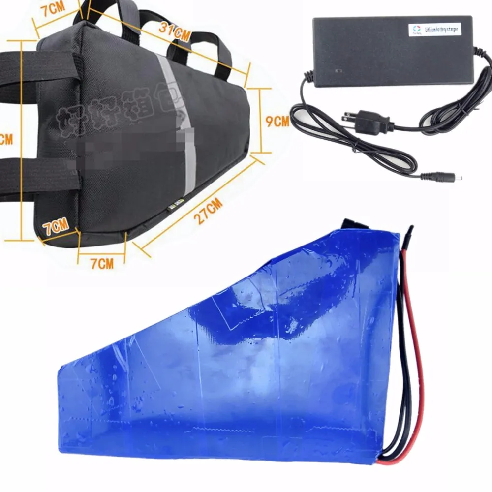 36v 18Ah triangle battery kit for 36v e bike lithium battery 1000w ...