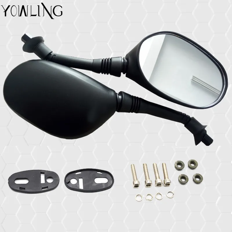 Black Universal Folding Motorcycle Mirror Motorbike Side Mirrors