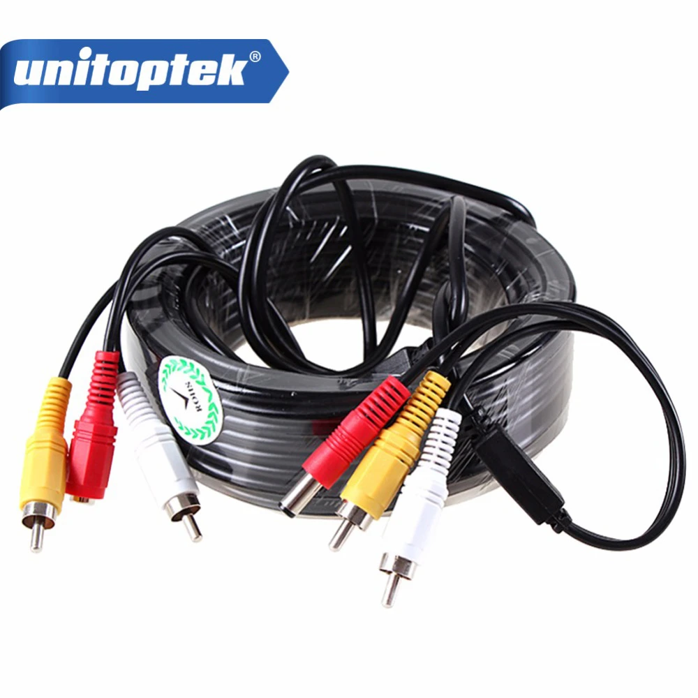5M / 10M / 15M / 20M Security CCTV Cable RCA CCTV Camera Video Audio AV ...