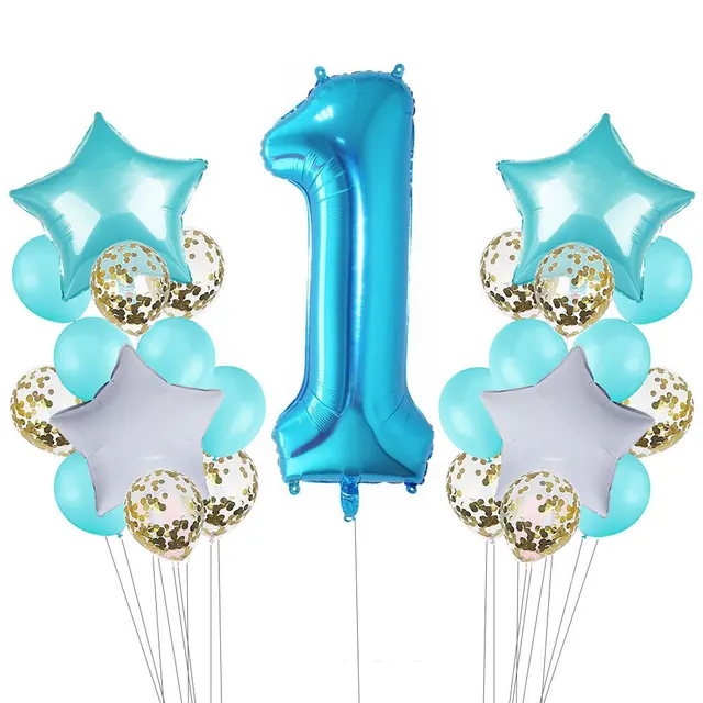 One Year Old 1st Birthday BalloonsGirl Baby First Birthday Decoration ...