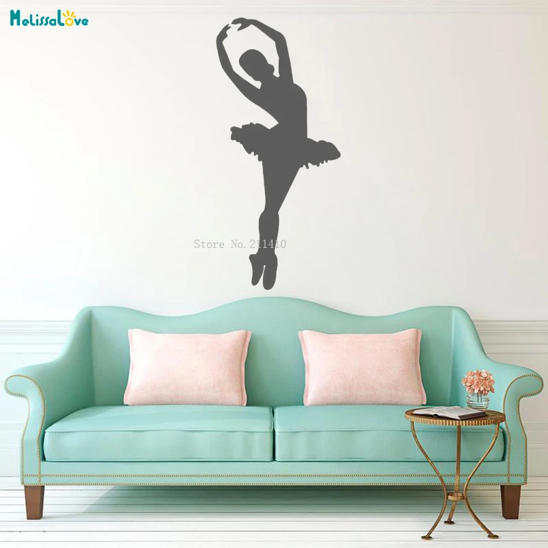 Ballerina Silhouette Dance Wall Sticker Car Vinyl Decal Mural Art Decor ...