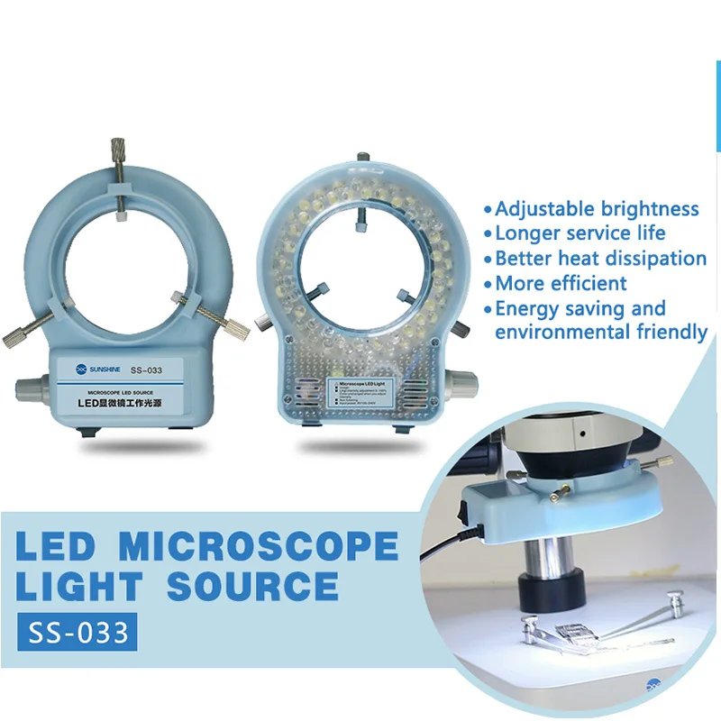 Microscope Led Light Source Adjustable Brightness With 56 Led ...