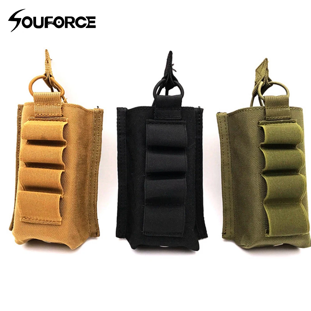 Tactical Magazine Pouch With 4 shots 12 Gauge Shotgun Shells Single 5 ...